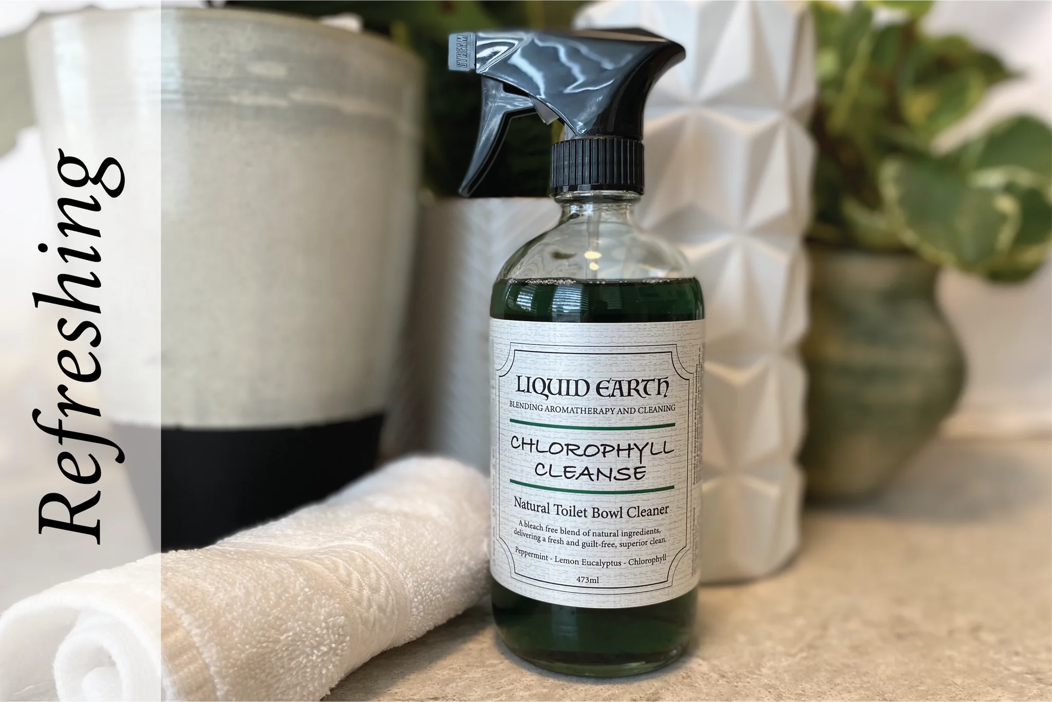 Liquid Earth - Chlorophyll Cleanse Toilet Bowl Cleaner - 473ml | ALL ECO